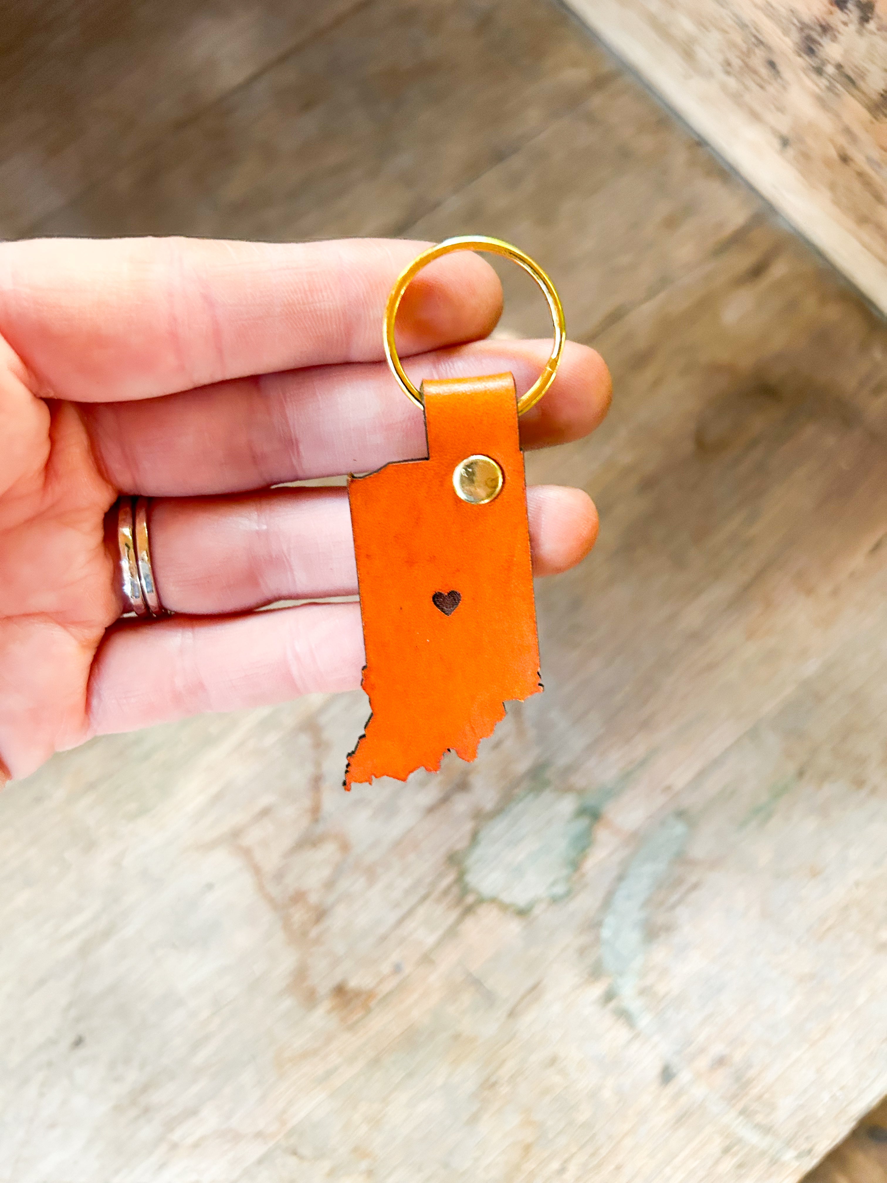 Indiana Keychain – Left Grain